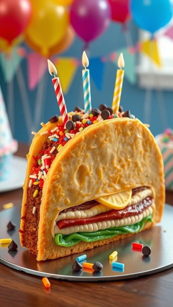 Festive Taco Tuesday Birthday Cake