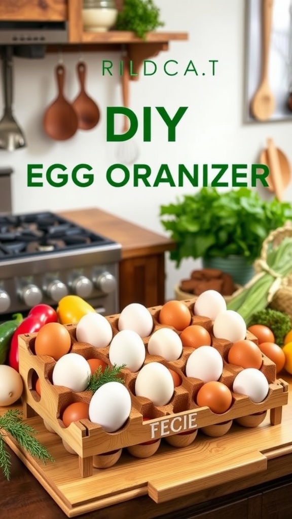 DIY Egg Organizer for Your Kitchen