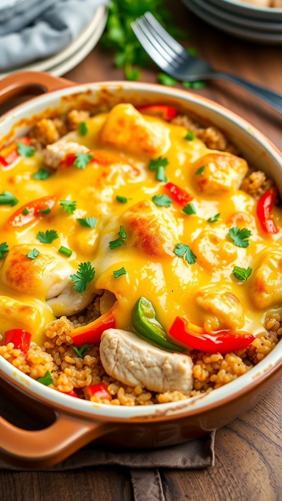 Savory Chicken Quinoa Bake