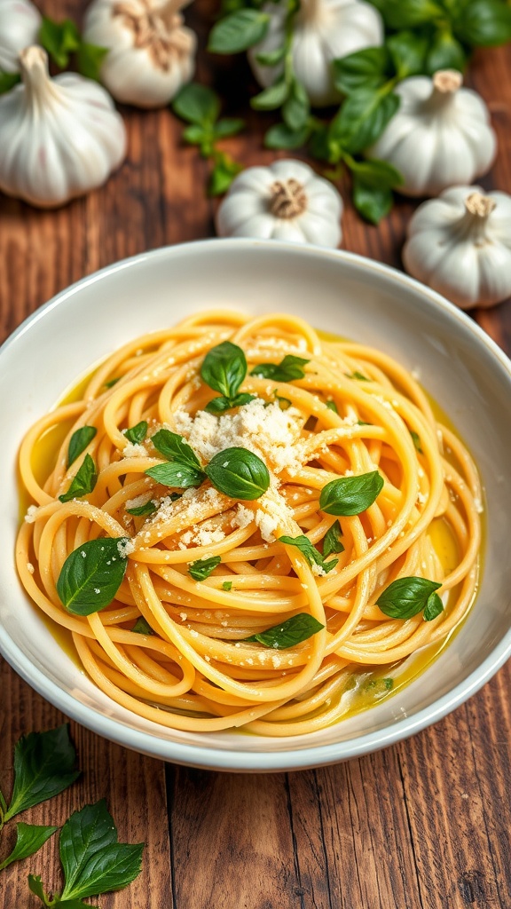 Savory Garlic Herb Garden Pasta