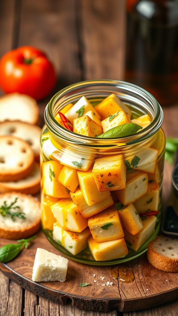 Classic 80s Marinated Cheese Recipe