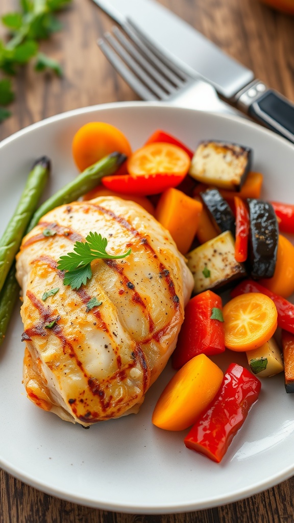 Garlic-Infused Chicken with Roasted Vegetables