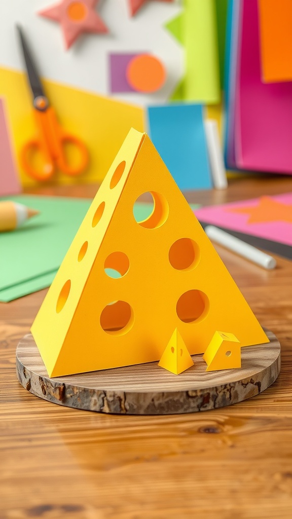 Creative 3D Paper Cheese Craft