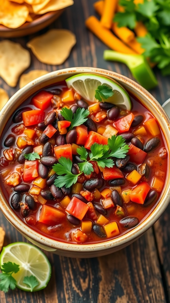Spicy Black Bean Chili Recipe