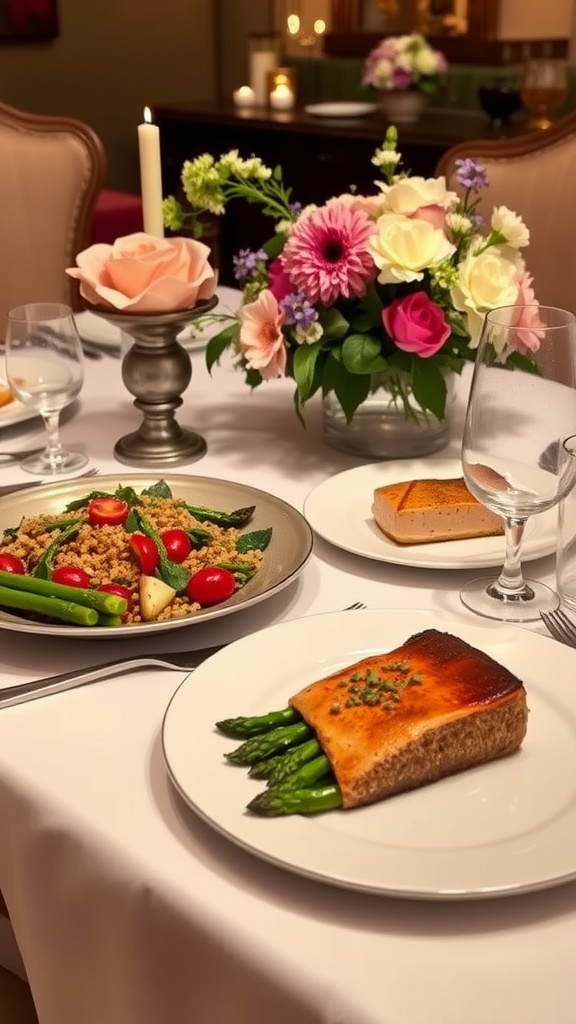 Elegant Three-Course Dinner Menu