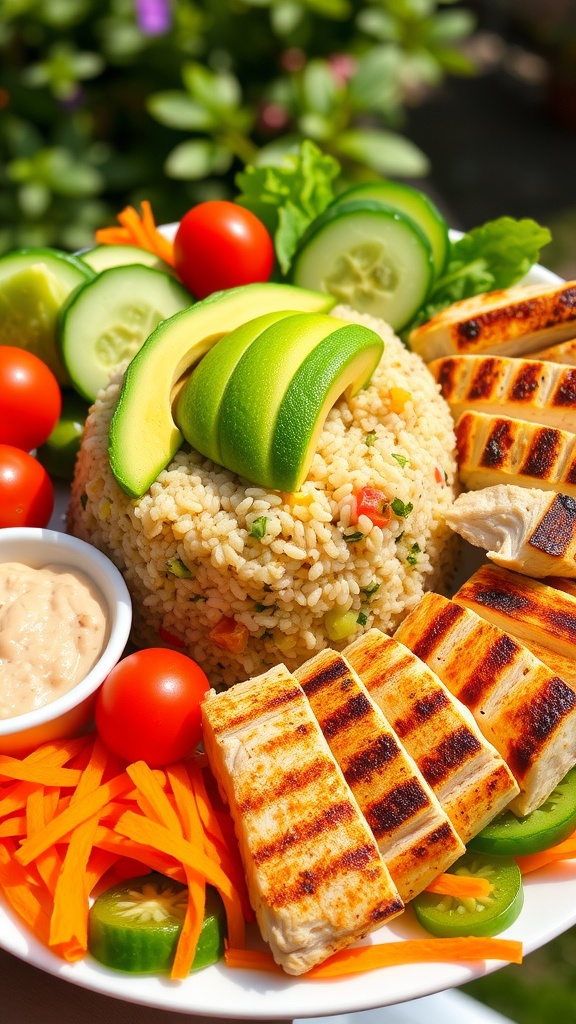 Delicious and Colorful Lunch Plate