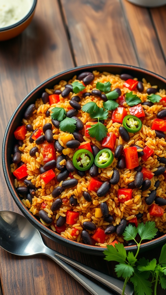 Spicy Bean and Rice Skillet