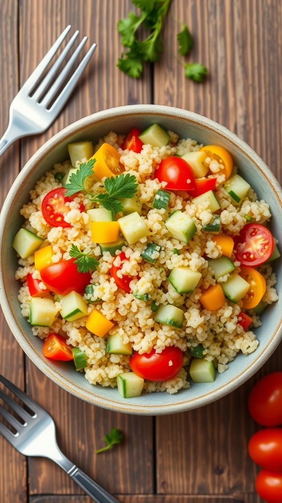 Chilled Quinoa Salad with Fresh Vegetables