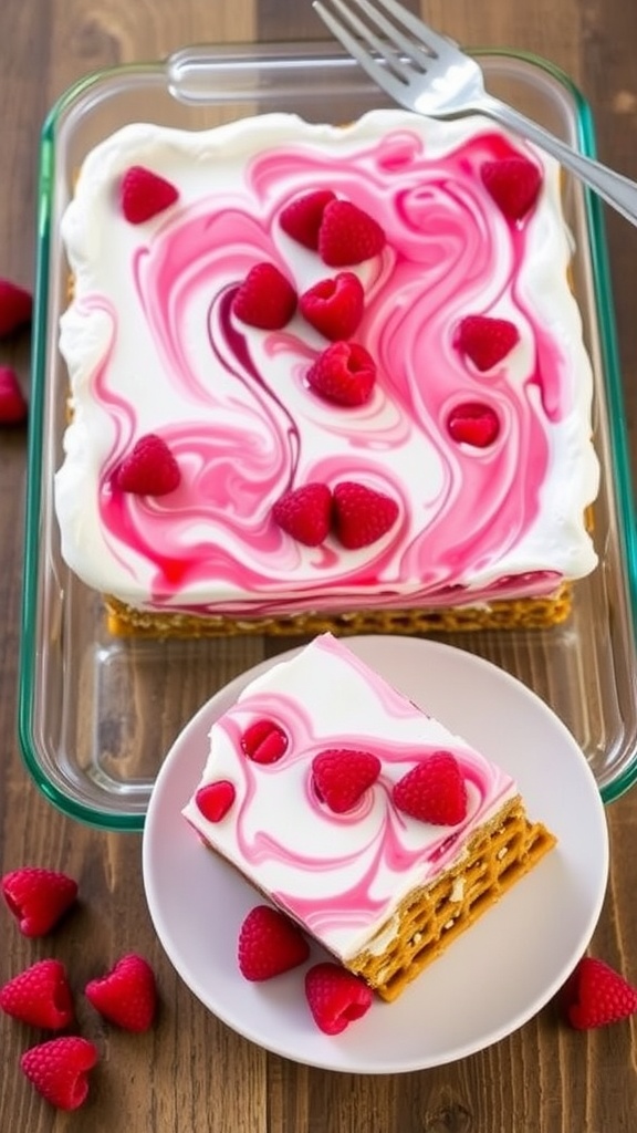 Delicious Raspberry Pretzel Salad Recipe