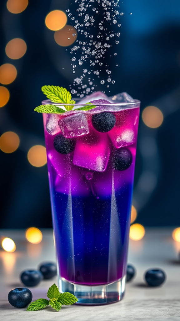 Sparkling Midnight Blueberry Fizz Recipe