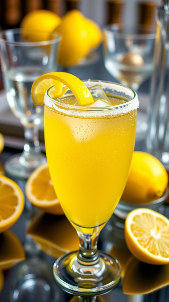 Sparkling Gold Lemon Drop Cocktail Recipe