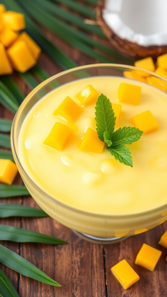 Exotic Mango Coconut Pudding Recipe