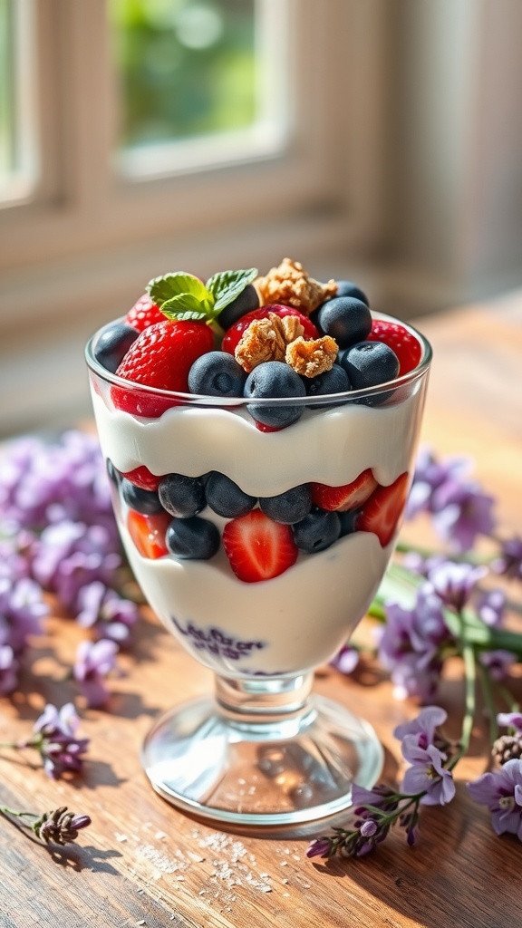 Lavender Infused Yogurt Parfait