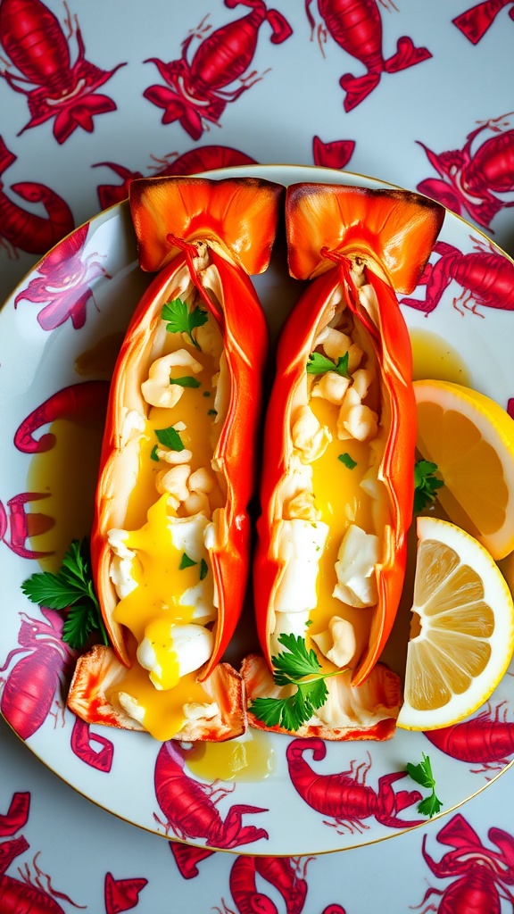 Lobster Wallpaper Delight: A Creative Culinary Experience