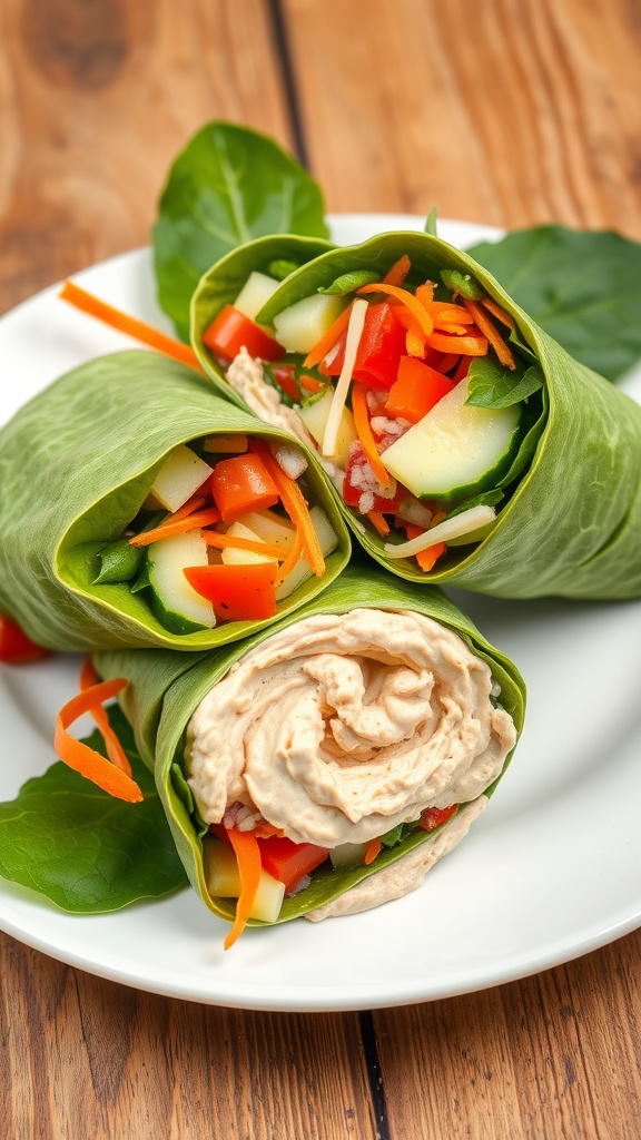 Healthy Spinach and Hummus Wrap Recipe