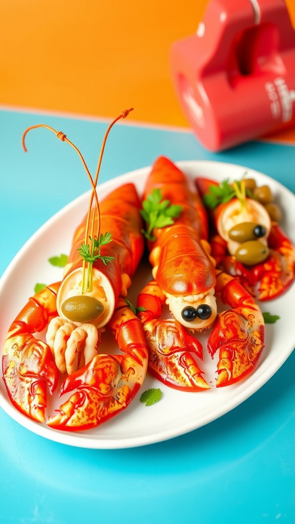Cute and Adorable Kawaii Lobster Dish