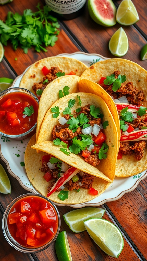 Delicious Street Tacos with Homemade Coca-Cola Salsa