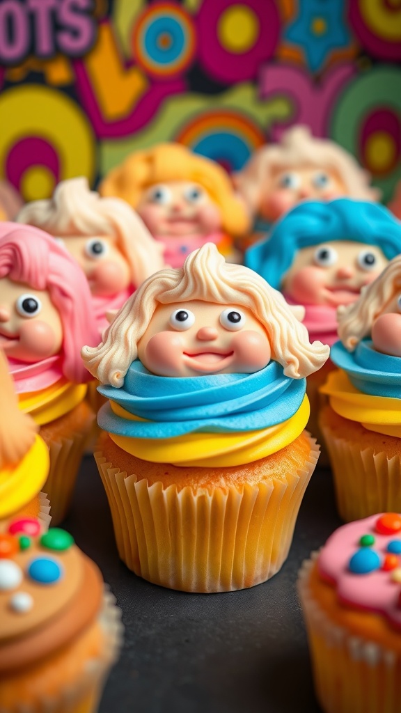Delicious 80s Cabbage Patch Kids Inspired Cupcakes