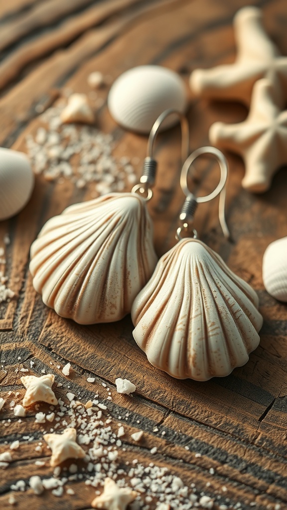 DIY Clam Shell Earrings