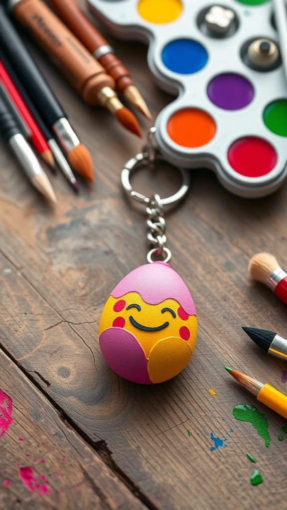 DIY Egg Keychain Craft