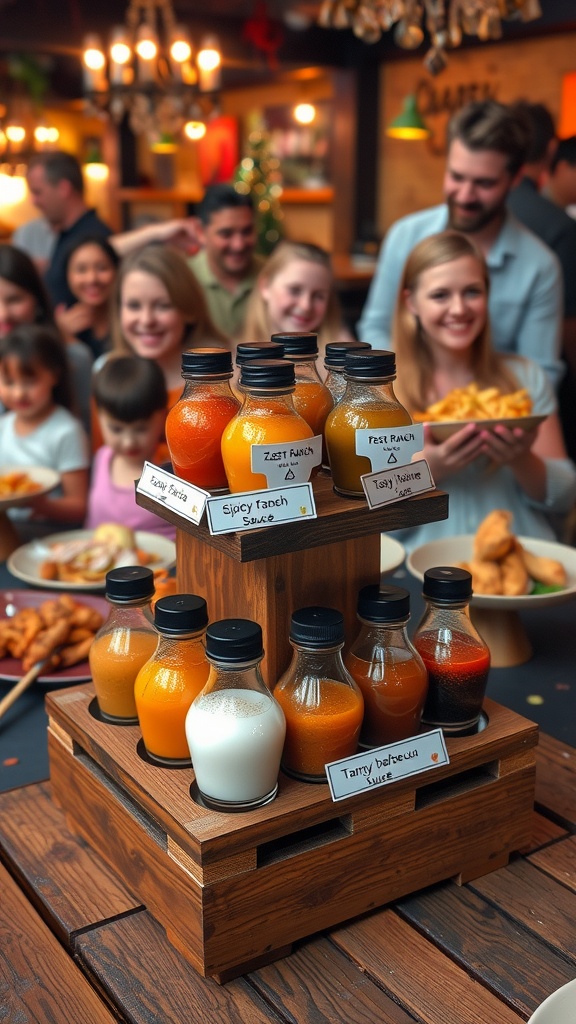 Homemade Dipping Sauce Display Stand