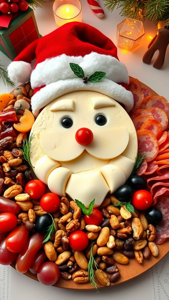 Festive Santa Charcuterie Board Recipe