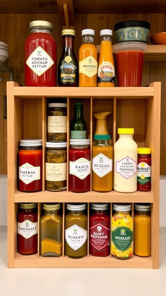 Homemade Sauces and Condiments Organizer