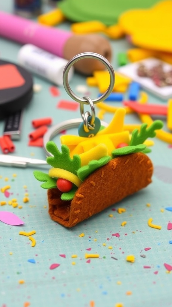 Miniature Taco Keychain Crafting Tutorial