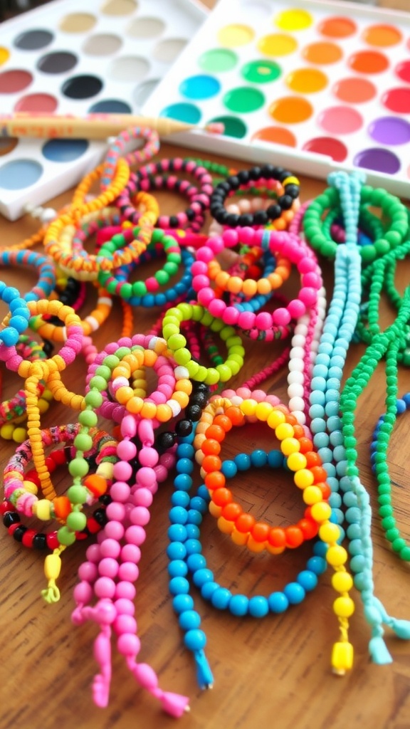 Colorful Bean Bracelet Craft
