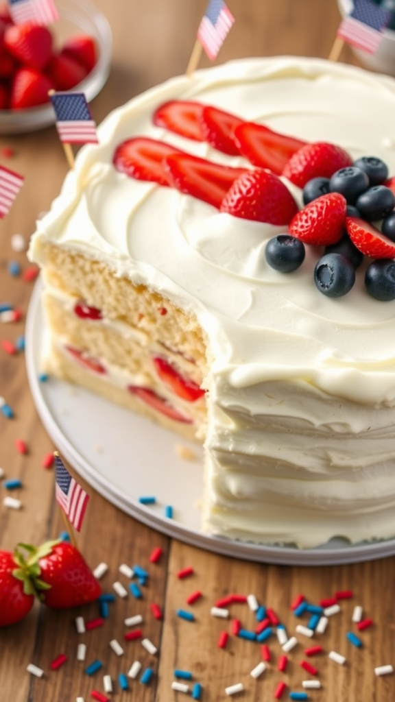 Patriotic American Flag Cake Recipe