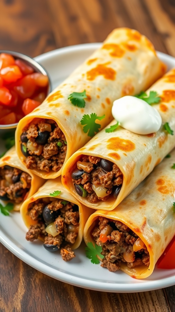 Savory Beef Burritos Recipe