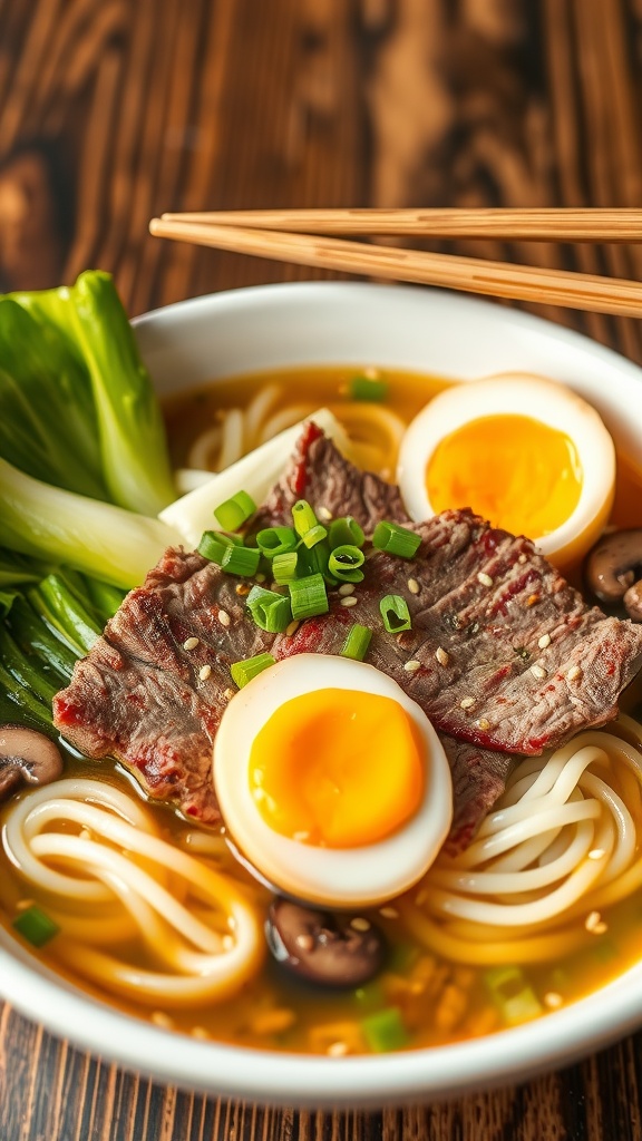 Savory Beef Ramen Noodle Bowl Recipe