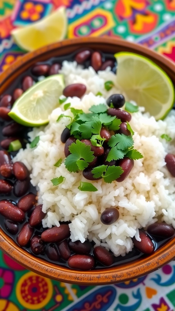 Savory Black Beans Over Rice Recipe