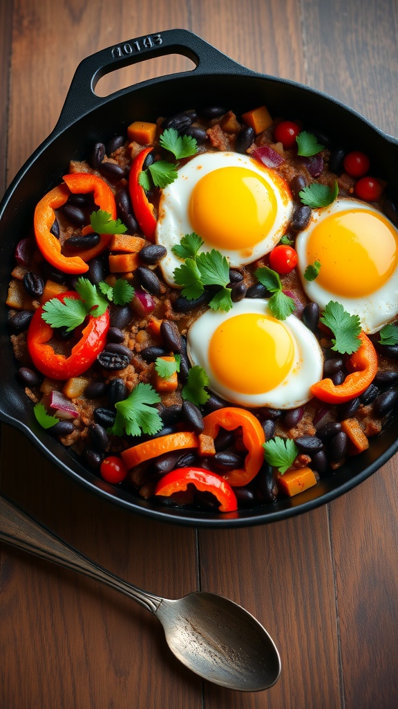 Hearty Breakfast Bean Skillet