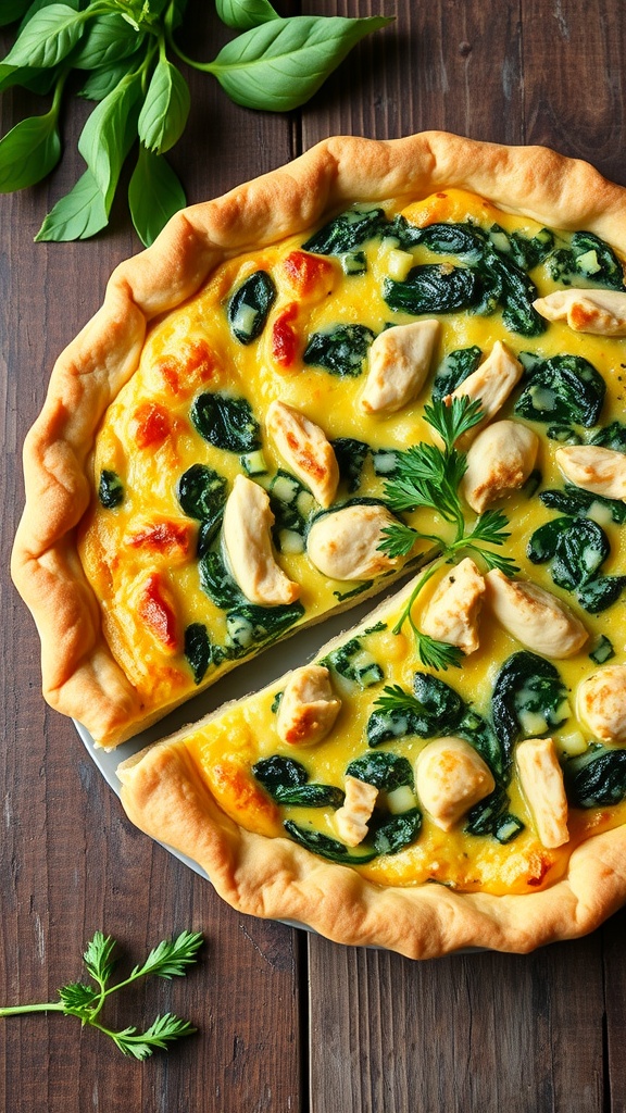 Savory Chicken and Spinach Quiche Recipe