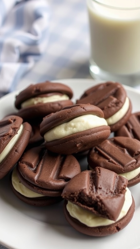 Classic Chocolate Sandwich Cookies with Cream Filling