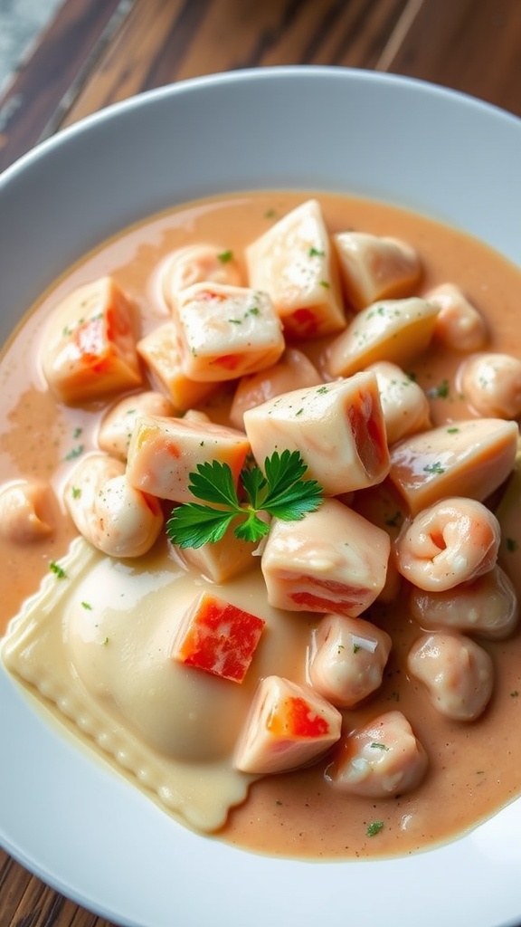 Creamy Garlic Lobster Ravioli Sauce Recipe