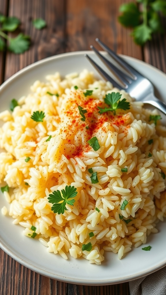 Savory Garlic Butter Rice Lamp Dish