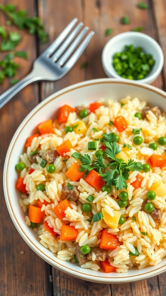 Savory Garlic Butter Rice with Vegetables