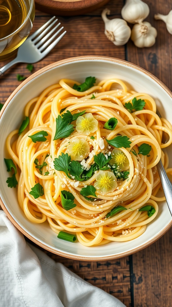 Savory Garlic Flower Pasta Recipe
