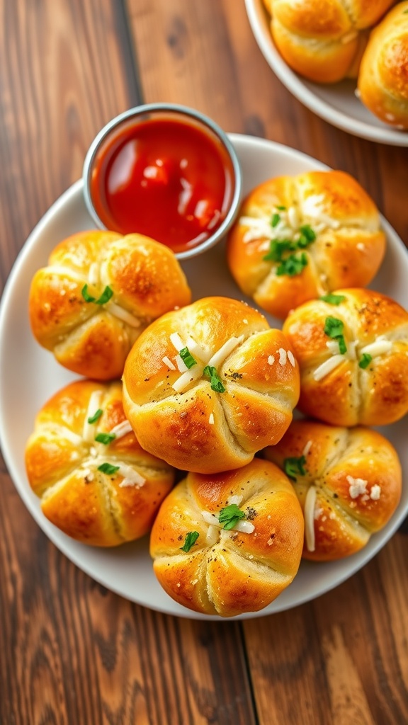 Cheesy Garlic Knots Made with Biscuit Dough