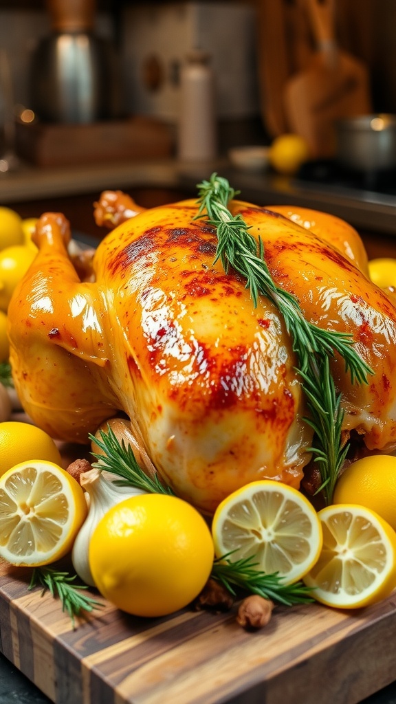 Savory Garlic Roasted Chicken Recipe