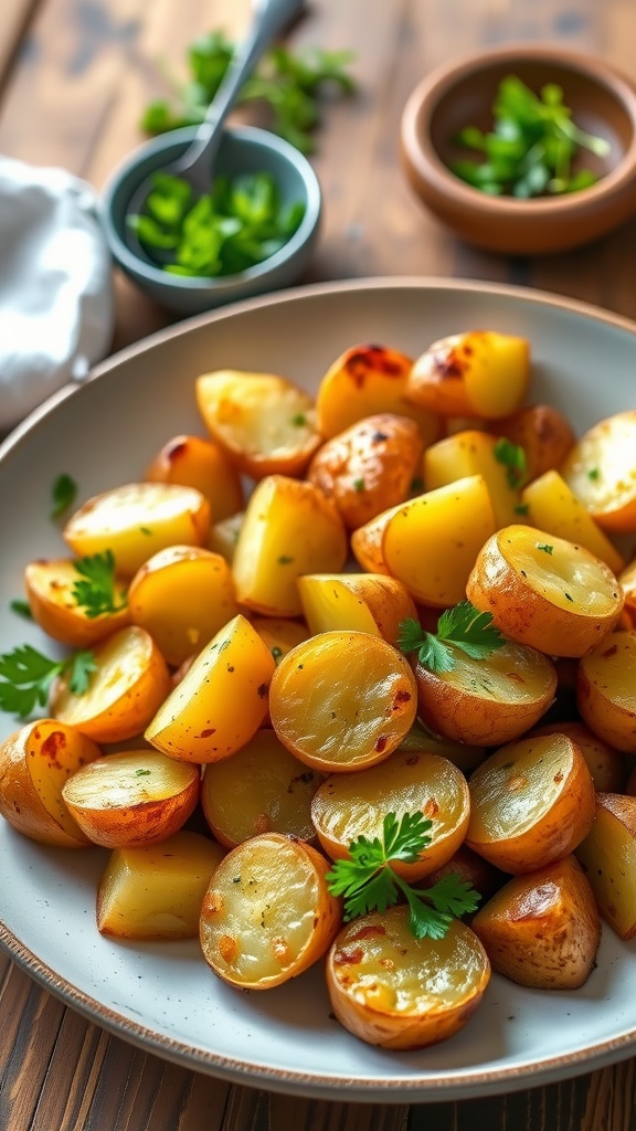 Savory Garlic Roasted Potatoes Recipe