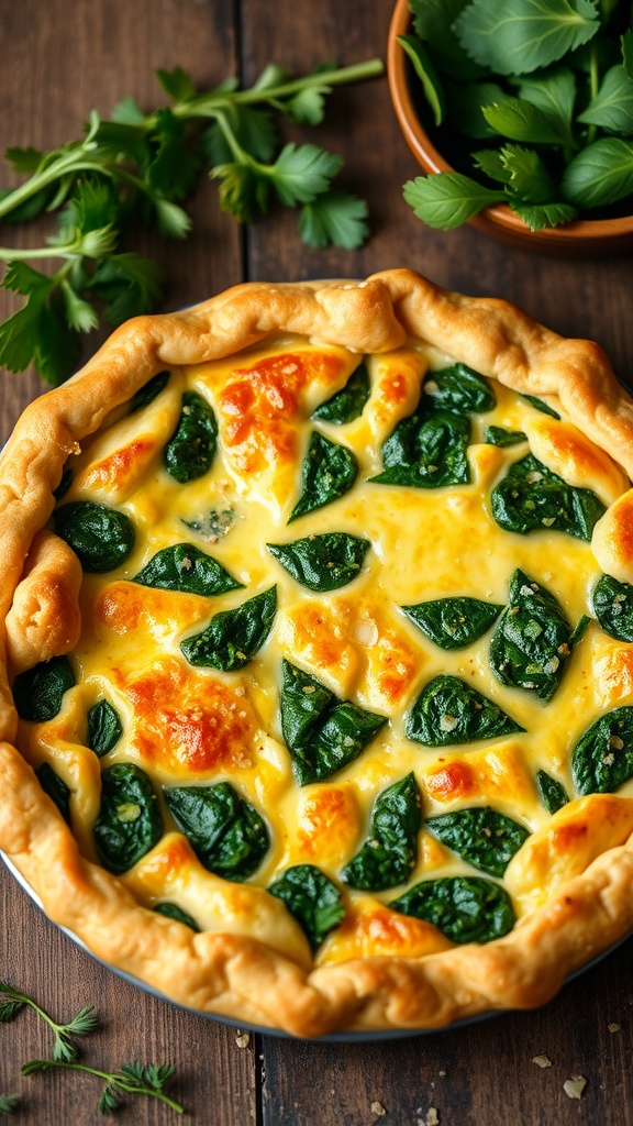 Savory Garlic and Spinach Quiche Recipe