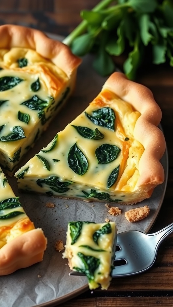 Savory Garlic and Spinach Quiche Recipe