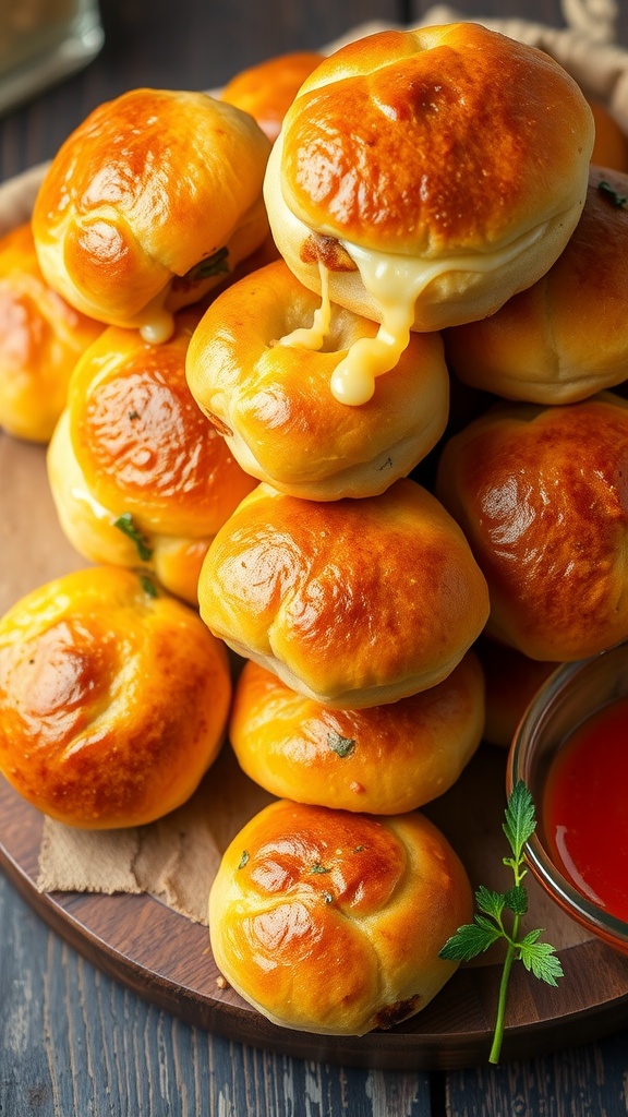 Savory Herb and Cheese Stuffed Bread Rolls
