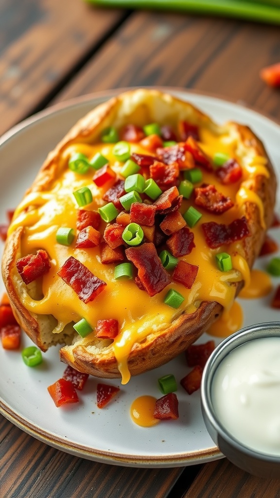 Loaded Potato Jackets with Cheese and Bacon