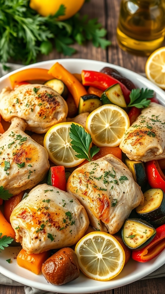One-Pan Lemon Garlic Chicken Recipe