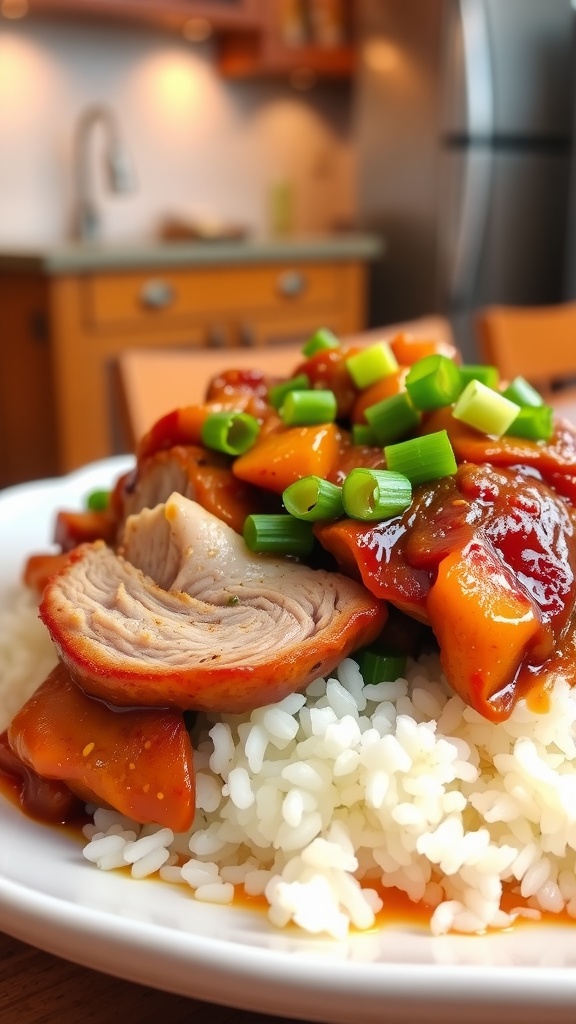 Savory Pork Over Rice Recipe