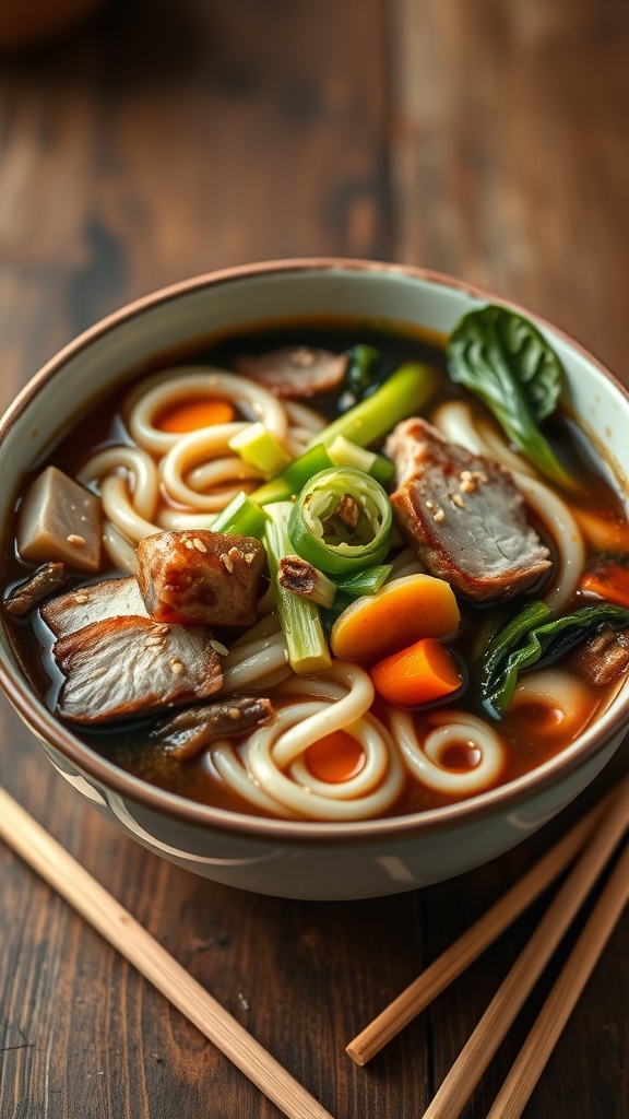 Savory Pork Udon Soup Recipe